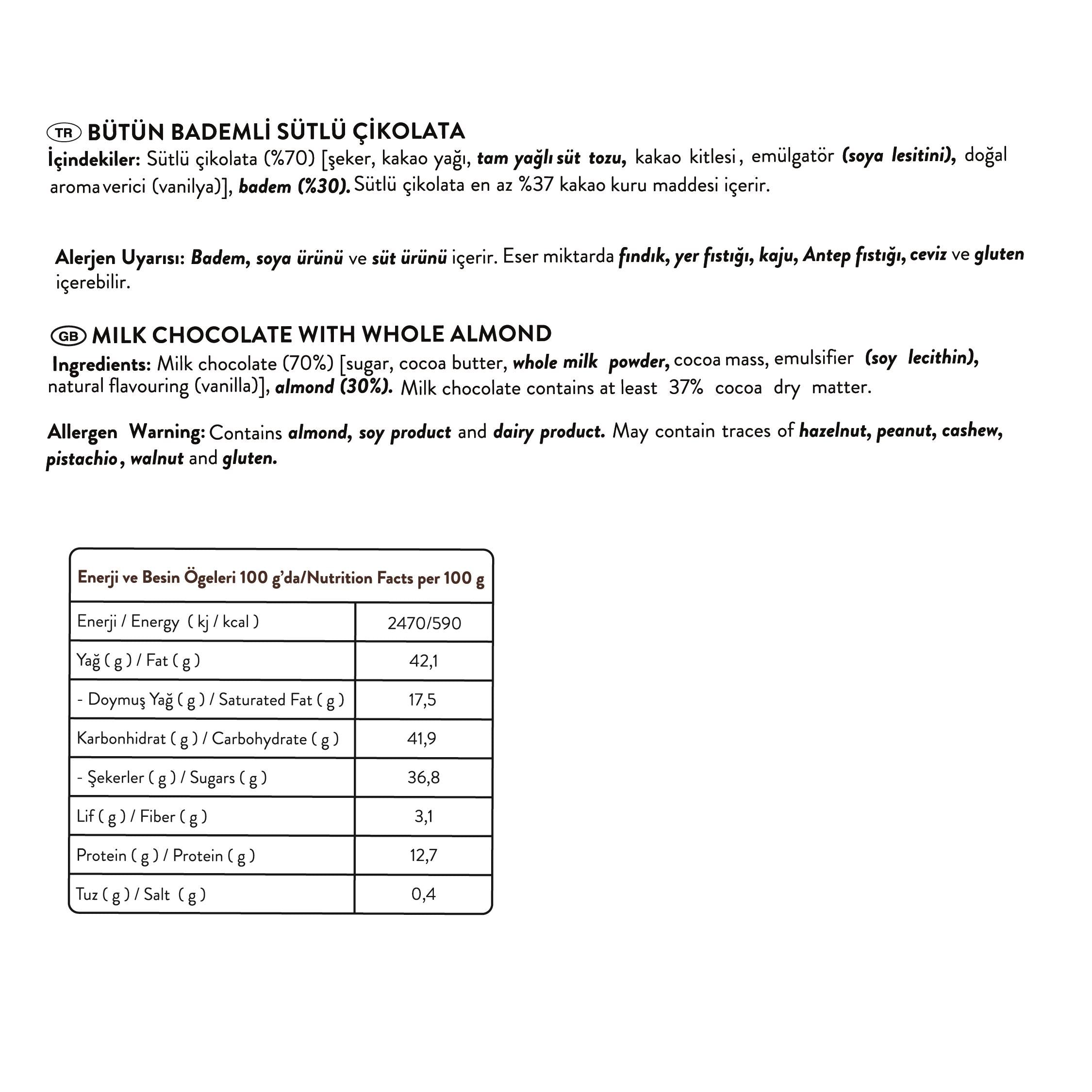 Bold Whole Almond Milk Chocolate Tablets | PATISWISS – Patiswiss