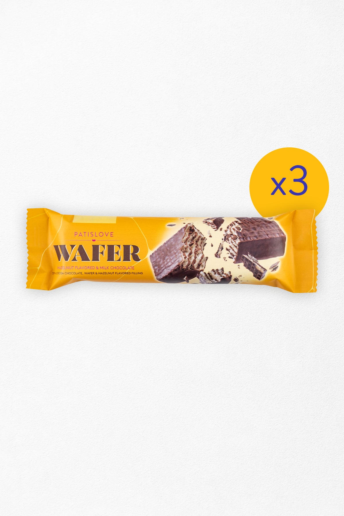 Patislove Wafer Gofret Sütlü Çikolatalı Fındık Aromalı | PATISWISS ...